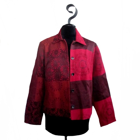 Alexis & Avery | Jackets & Coats | Alexis Avery Red Wine Plaid Jacket ...